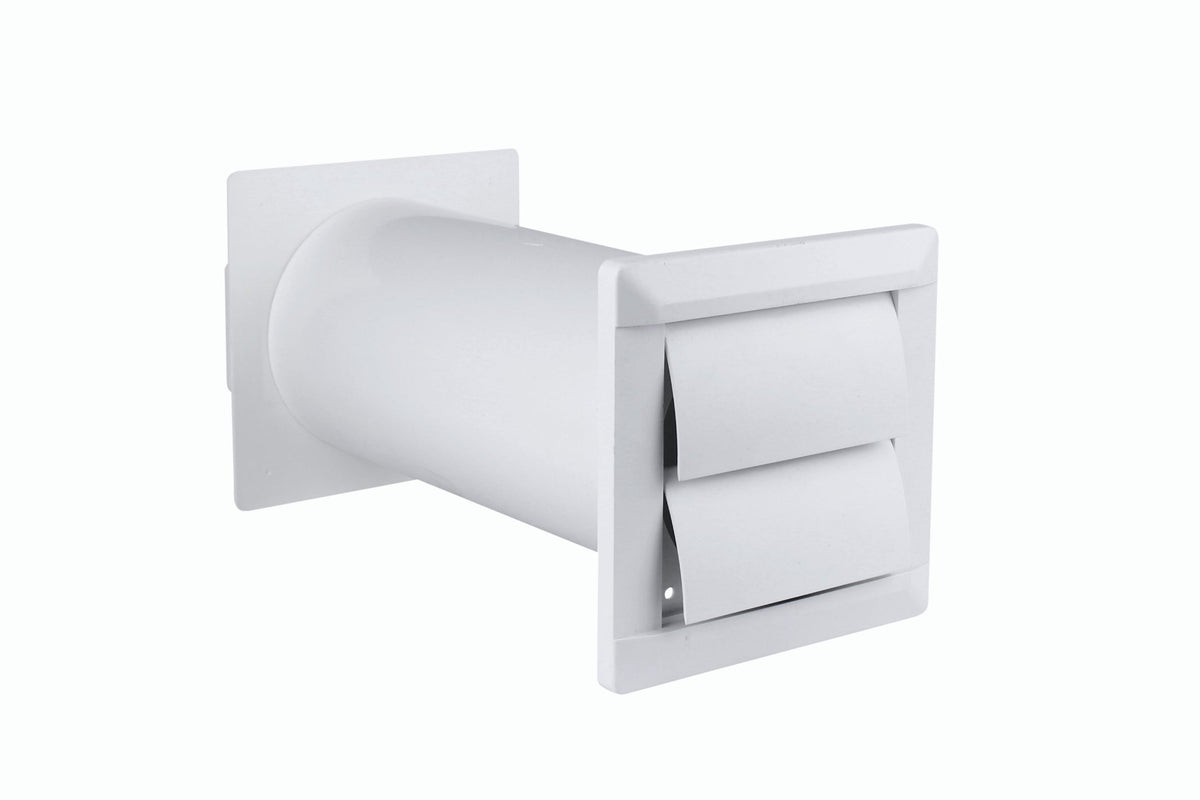 Telescopic duct (up to 480 mm) with automatic closing flap — Marley ...